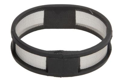 China Glass Fiber Reinforced Plastic PA6.6 GF30 Clips Filter 304 Stainless Steel Mesh Insert Molded for sale