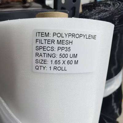 China 500 Micron Polypropylene Monofilament Filter Mesh 36% Open Area for sale