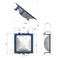 China Square Proofer Cup 112.1x104.4x34.5mm with PET Mesh Dough Pocket and Hooks for sale