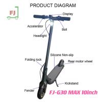 China FJ-G30 Max Folding Electric Scooter 500W Motor 10-Inch Wheels 120KG Load Capacity 40-65KM Range for sale
