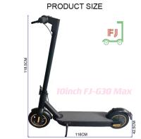 China FJ-G30 Max Folding Electric Scooter 500W Motor 10-Inch Wheels 120KG Load Capacity 40-65KM Range for sale