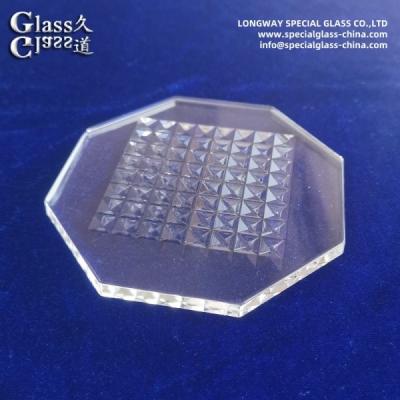 China Custom Clear Textured Pyrex Led Cover Lens For Led Lighting Output for sale
