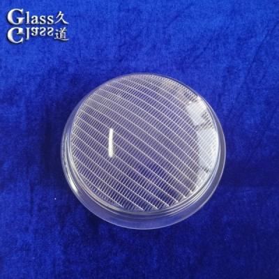 China Customize Transparent Textured Surface Glass Light Cover Lens for sale