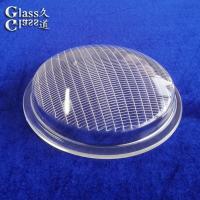 China Customize Transparent Textured Surface Glass Light Cover Lens for sale