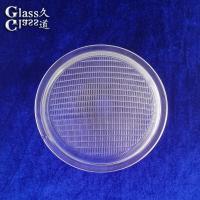 China Customize Transparent Textured Surface Glass Light Cover Lens for sale