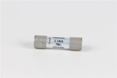 China 10x38mm Solar PV Ceramic HRC Fuse Cylindrical Type GG 1000Vdc 33kA for sale
