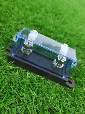 China Maga Bolt On Fuse Block Blue Terminal Medium Size Flat Type Fuse Base for sale