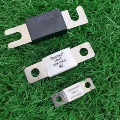 China Dissmann High Current Automotive Flat Plug Fuse DC32V DC58V DC80V 10A-500A UL248 for sale