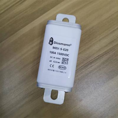 China DC50Ka High Voltage Automotive Fuse 1500VDC 100A UL Certified High Breaking Capacity for sale