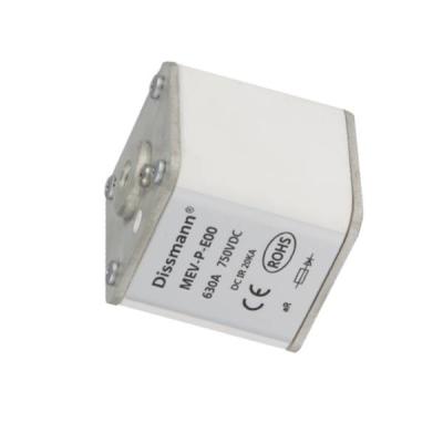 China Battery Pack High Current Automotive Fuse 630A 750VDC Zinc Alloy Pins Ceramic Body for sale