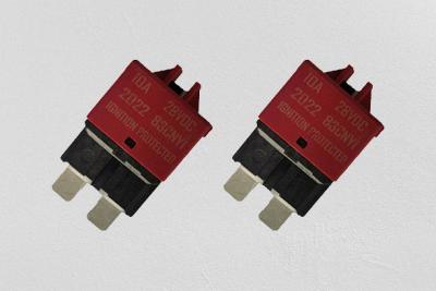 China Red Resettable Circuit Breaker Blade Fuse 28VDC 5A Rated Current ATO Type for sale