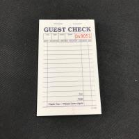 China Guest check CT-101 50 Sheet US Guest Check with Perforated Design Essential for Cafe Owners for sale