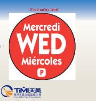 China Weekly food safety  label for restaurant usage for sale