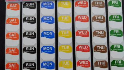 China Weekly food safety  label for restaurant usage for sale