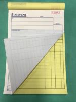 China Statements book Two parts Carbonless paper  with numbers and booked with staples  for Business usage hot selliings for sale