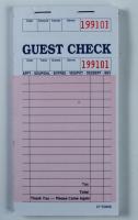 China CT-S3616 Single part White US Guest Check with Sequential Numbering English and Numbered for sale