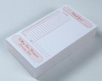 China CT-T6932 single part English restaurant Guest check with Sequentially Numbered Features for International Hotels for sale