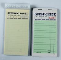China CT-1A Two parts carbonless guest check Hotel Guest pads with Black Ink Printing and Customized  design for sale