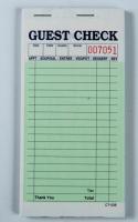 China CT-1A Two parts carbonless guest check Hotel Guest pads with Black Ink Printing and Customized  design for sale