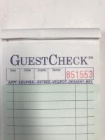China Customized 1/2/3 Sheets Hotel Guest check with two sheets carbon paper for sale