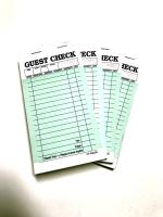 China CT-G6000 Customizable Grade A Custom Printed Carbonless Invoice Restaurant Guest Check Receipt for sale