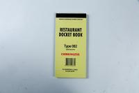 China 002 Numbered Pages Docket Book / Take Away Docket Book 55ggsm Yellow Cover with Two Staples for sale