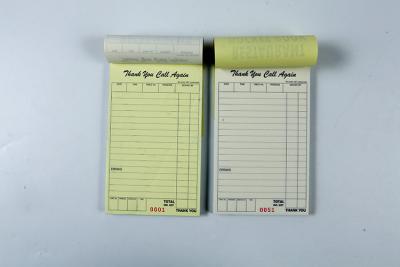 China 007  100-Page Yellow Cover Board Paper docket book with Two Parts White Bond Paper for sale