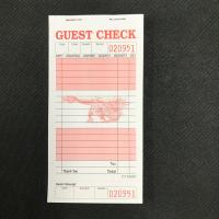 China Chinese style single part Customized Restaurant Guest Checks With Black Ink And Paper for sale