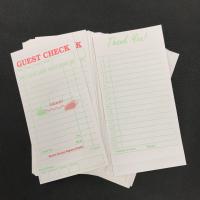 China Mexico style single part Hotel Guest Check / Carbonless Forms Carbonless Black Ink On Paper for sale