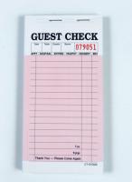 China Customized English Language Perforated 2-Part Hotel Guest Checks for sale