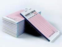 China Customized English Language Perforated 2-Part Hotel Guest Checks for sale