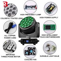 China RGBW 4in1 LED Moving Head Stage Light 19*40W Bee'S Eye With LED Ring For Party for sale