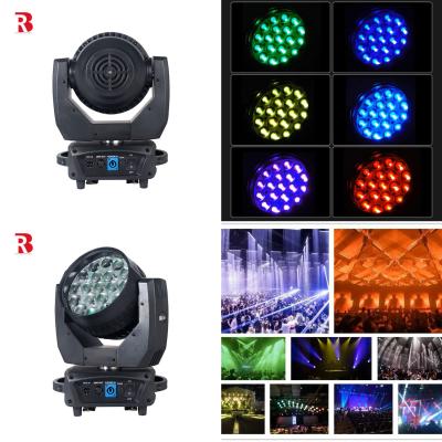 China LED Zoom Wash 4in1 DMX Moving Head Light Beeye Stage 19*15W RGBW For Concert for sale
