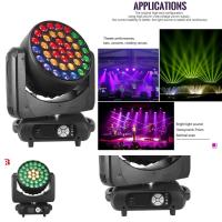 China Wash Stage Light Beeye 37*15w Moving Head Light RGBW Beam Zoom Disc DMX for sale