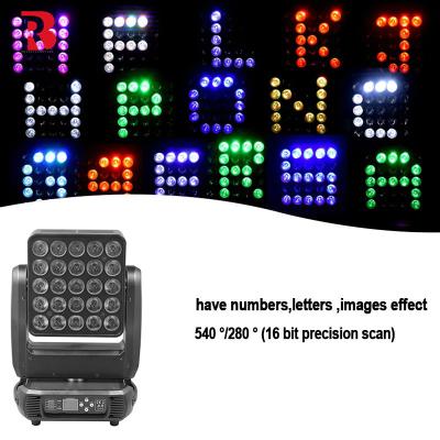 China 15W LED 5*5 Matrix 25 Pcs RGBW 4-in-1 LED Stage Light Moving Head Light for sale