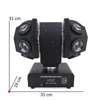 China 12pcs With Red+Green Laser Double Twins Arm Beam Moving Head Light Manufacturers for sale