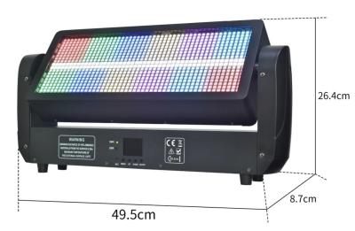 China BR-864 RGB 8+8 RGB Moving Head Led Strobe Light 300W Power for sale