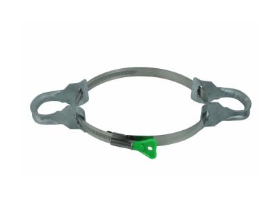 China SUS304 Stainless Steel Cable Pole Clamp OND Cable Pole Cable Clips With 2 U Brackets for sale