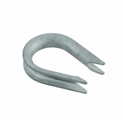 China Hot Dip Galvanized Steel Thimble Q235 Steel Wire Rope Thimble For OND Tension Clamp for sale