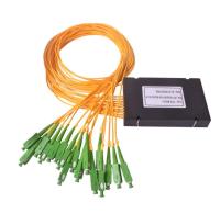 China 1×16 Plc Optical Splitter SC APC Connectors For FTTH GPON Networks for sale