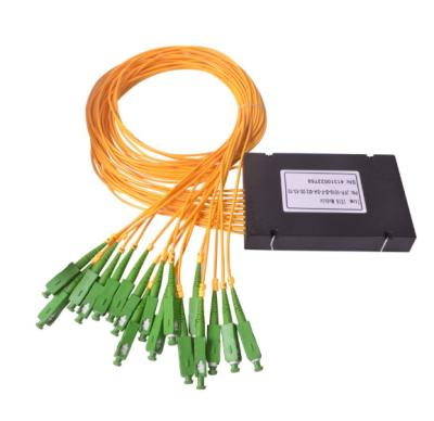 China 1×16 Plc Optical Splitter SC APC Connectors For FTTH GPON Networks for sale