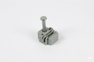 China FTTH Cable Clip with Concrete Nail and Double Channel for Aerial Cable with 300N Breaking Strength for sale