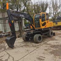 China Jing Gong75S Used Wheel Excavator Fully Hydraulic Configuration Continuously for sale