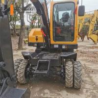 China Jing Gong75S Used Wheel Excavator Fully Hydraulic Configuration Continuously for sale