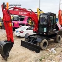 China Multi Functional Used Wheel Excavator Rubber Tire Excavator Four Wheel Drive for sale