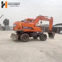 China Doosan 150 Used Wheel Excavator With Turbocharged Engines Dual Tires for sale