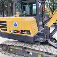 China The best-selling mini 5.5 tons used sany sy55 excavator made in China is sold at a low price for sale