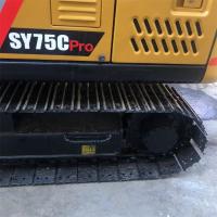 China Beautiful shape digger used hydraulic crawler excavator with sy75c ninth generation good price on sale in CN for sale