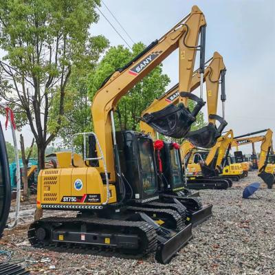 China High quality and high performance Chinese produced in 2021, 90% new Sany 75C used excavator sold at a low price for sale