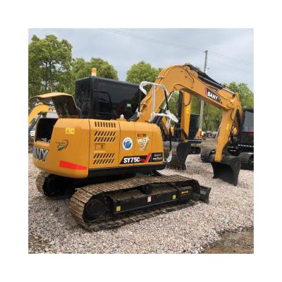 China 98% new 7.5Ton Cheap Mini Crawler Excavator sany sy75c used escavator on sale for sale